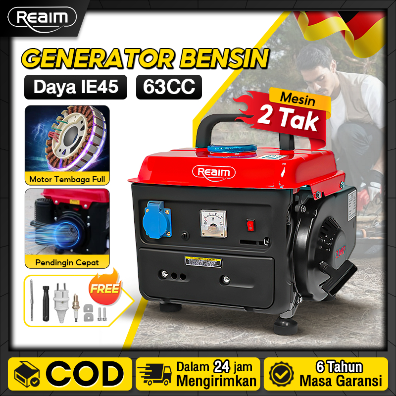 Jual REAIM Mesin Penggerak Bensin Gasoline Engine Generator Senyap 650W 63CC Serbaguna Starter ...