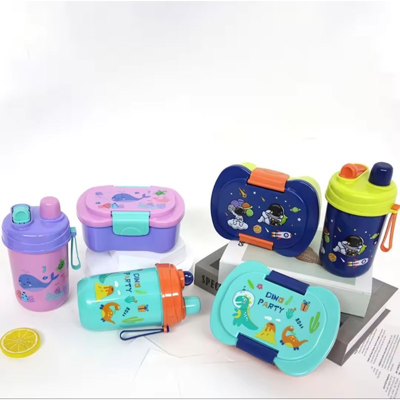 Jual Kotak Makan Kotak Bekal Set Botol Minum Lunch Box 1000 ml Set Botol Minum | Shopee Indonesia