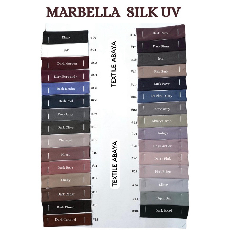 Jual Kain Anti UV Marbella / Barbara Silk Premium 0.5 Meter (per ...