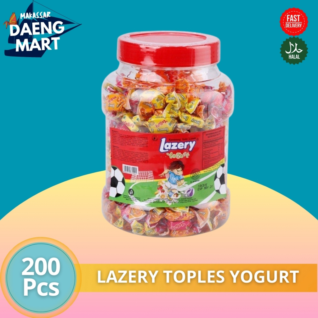 Jual Permen Makassar Sugus Lazery Toples isi 200 pcs | Shopee Indonesia