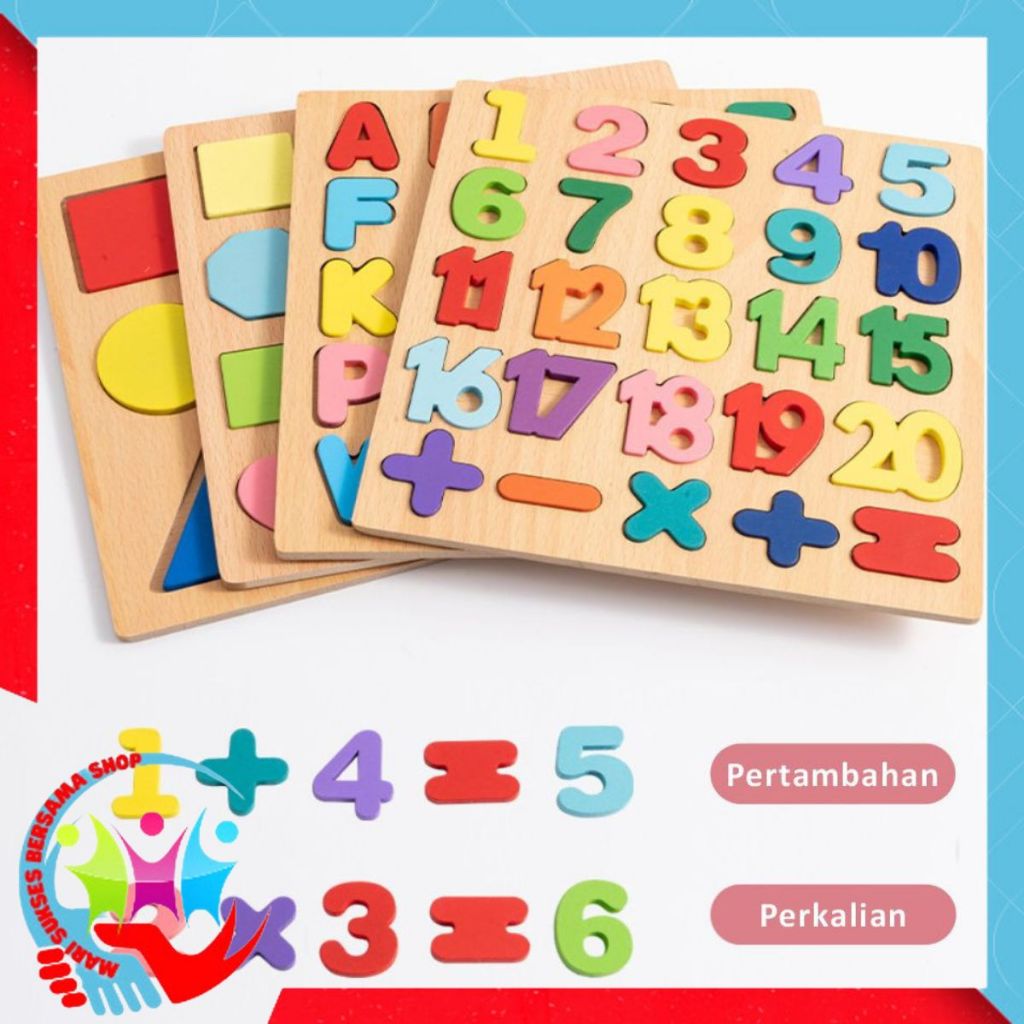 Jual MSBS Puzzle Anak Mainan Edukasi Anak Bayi Perempuan Laki 2/3/4 ...