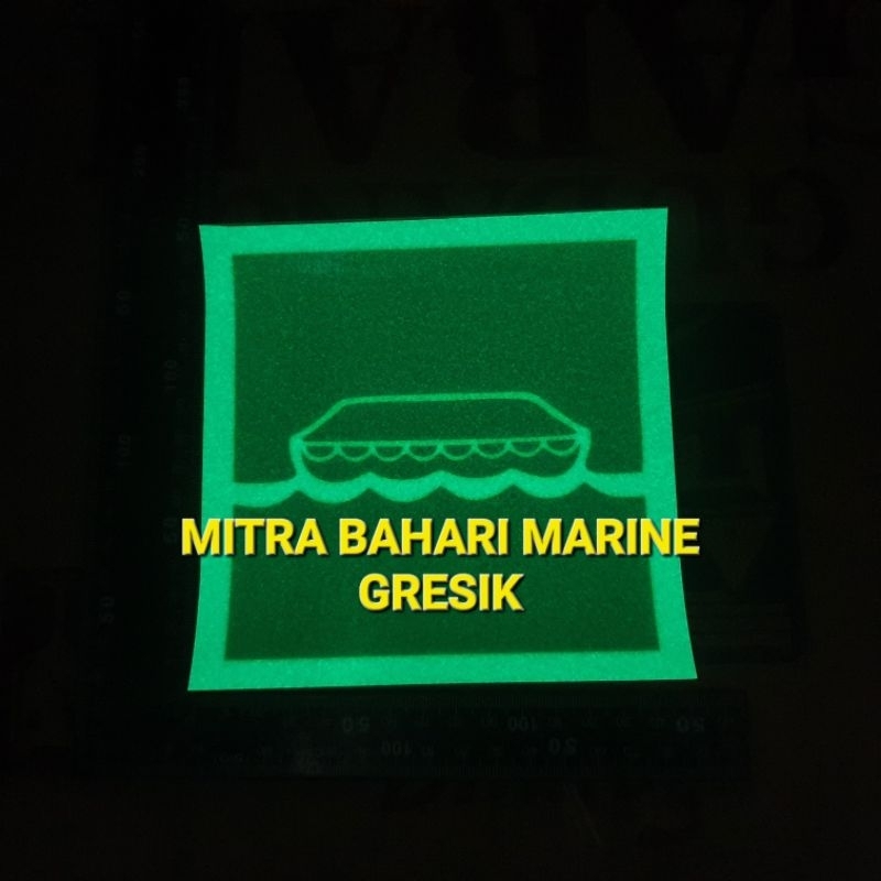 Jual Stiker IMO Symbol IMPA 334050 Lifeboat Ukuran 15x15cm Glow In The ...