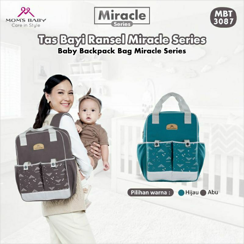 Jual Moms Baby - Tas Bayi Ransel Specta, Woody, Miracle & Indie Series ...