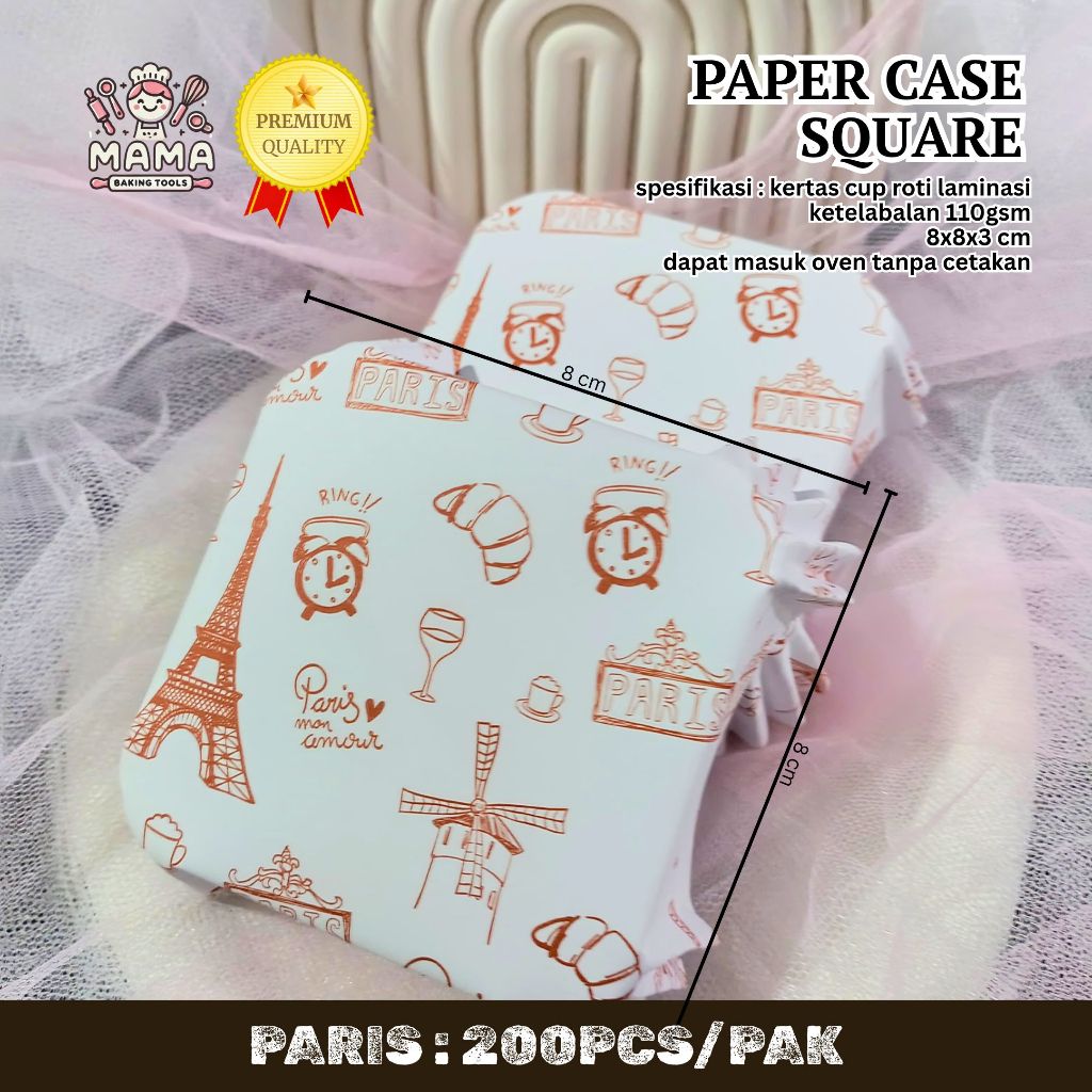 Jual PAPER CUP CASE KOTAK PERSEGI SQUARE / PET CC SQUARE MEDIUM ...