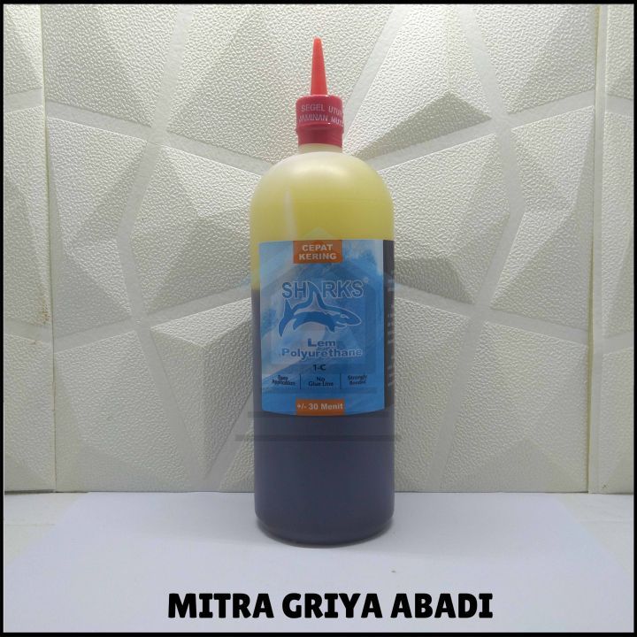Jual Lem Epoxy PU Polyurethane Sharks Isi 800 Gram per Botol | Shopee ...