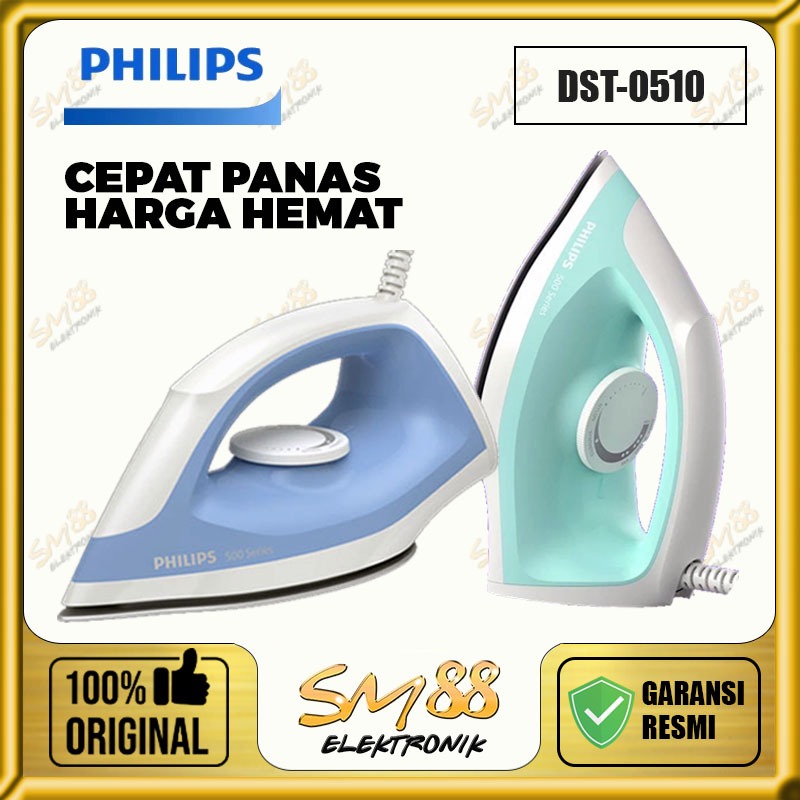 Jual PHILIPS DST-0510 Setrika Ringan Cepat Panas Original Garansi Resmi ...