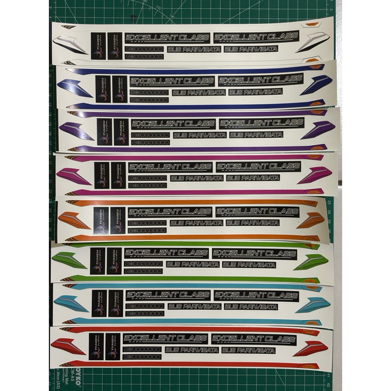 Jual Stiker Selendang JB3 dan tulisan kaca samping miniatur bus RKC ...