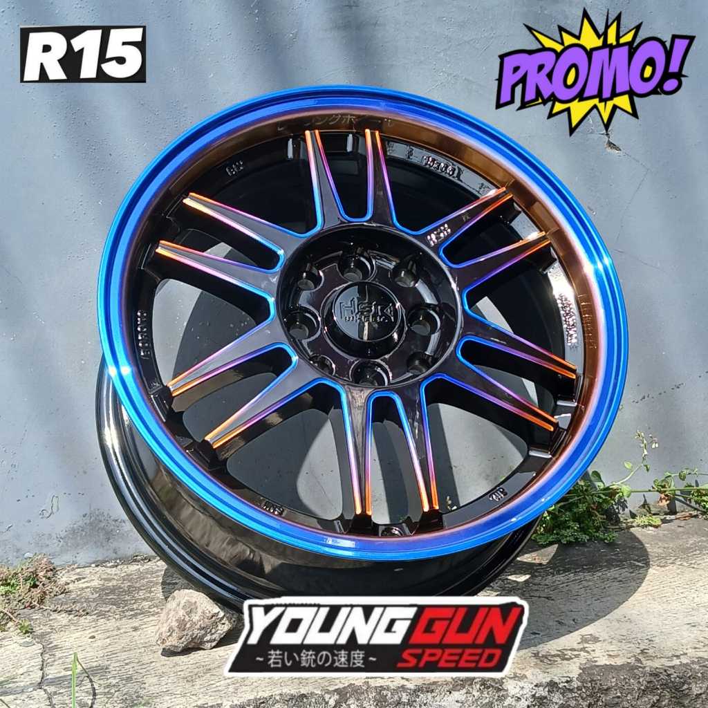 Jual pelek racing r15 brio baleno city vios velg hsr ring 16 hsr boroko ...