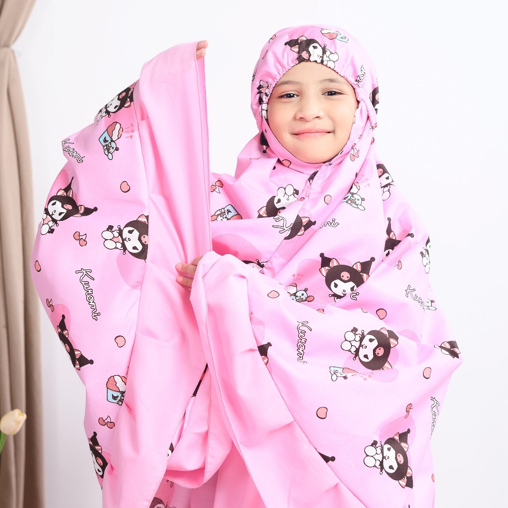 Jual Mukena Anak Pink Kuromi Mukena Sajadah Mukena Anak Kecil 3IN 1 ...