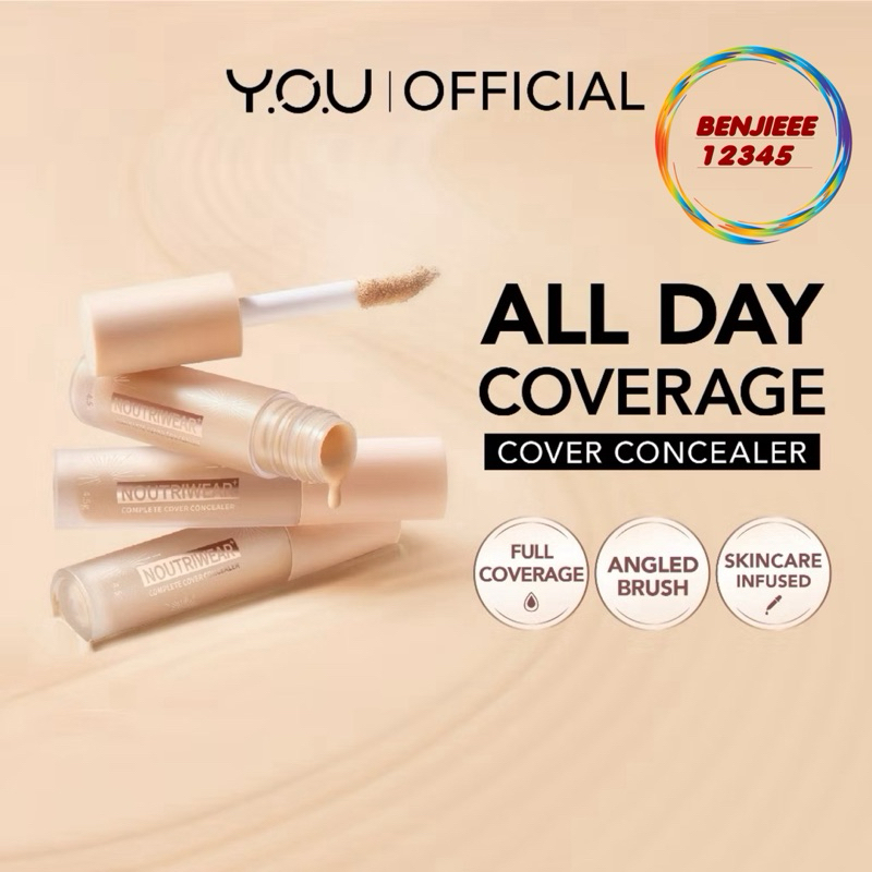 Jual YOU Noutriwear+ Complete Cover Concealer full coverage nourish all ...
