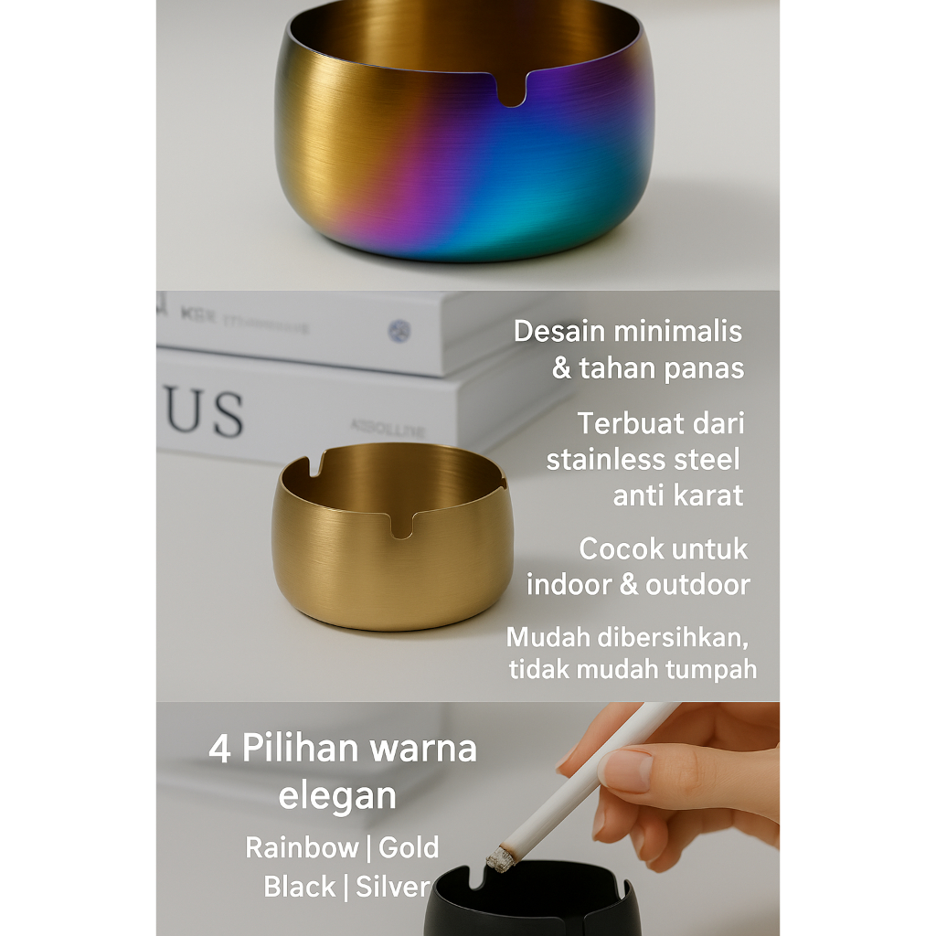 Jual Asbak Rokok Anti Tumpah & Anti Panas – Model Mewah, Cocok Di Mobil ...