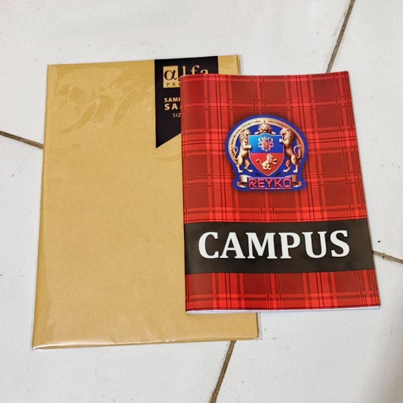 Jual 1 Pak Sampul Buku Coklat Kwarto & Campus isi 20 Lembar | Shopee Indonesia