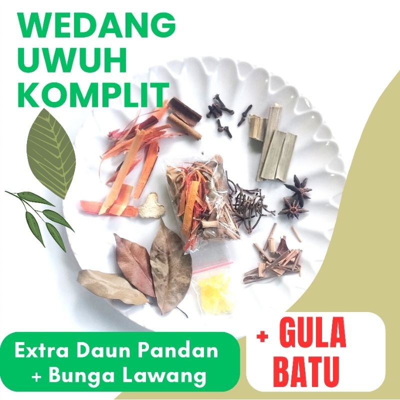 Jual WEDANG UWUH KOMPLIT GULA BATU - Extra Pandan Bunga Lawang rempah ...