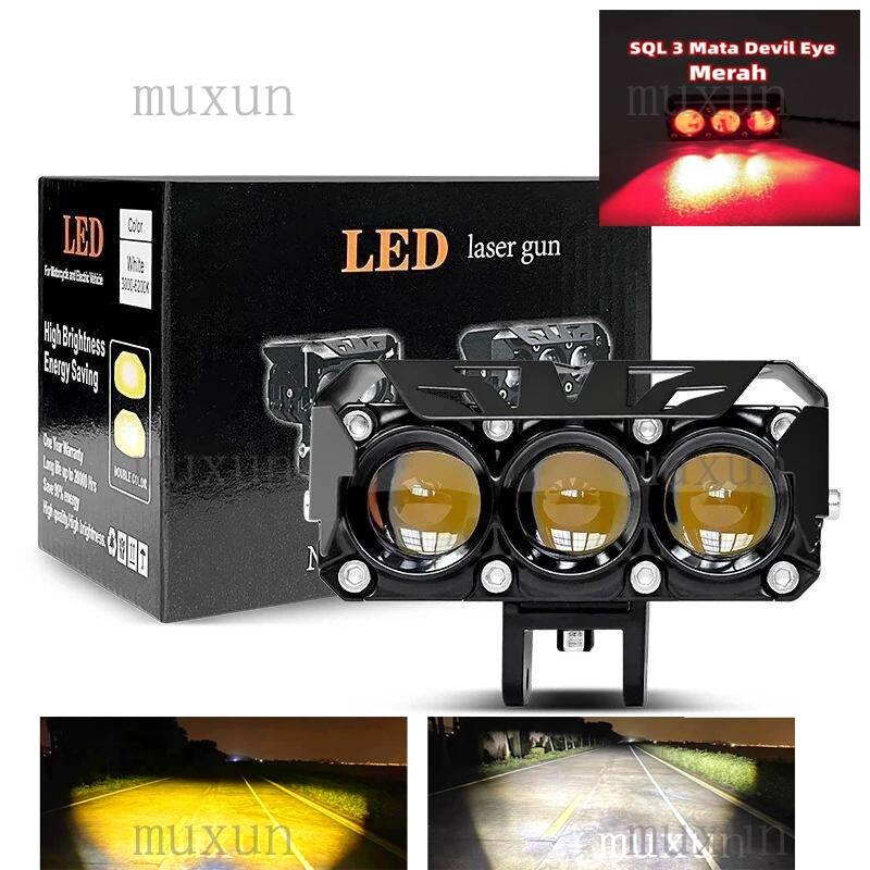 Jual Lampu Sorot Laser Gun SQL 1 Mata 2 Mata 3 Mata 12Volt -24Volt ...