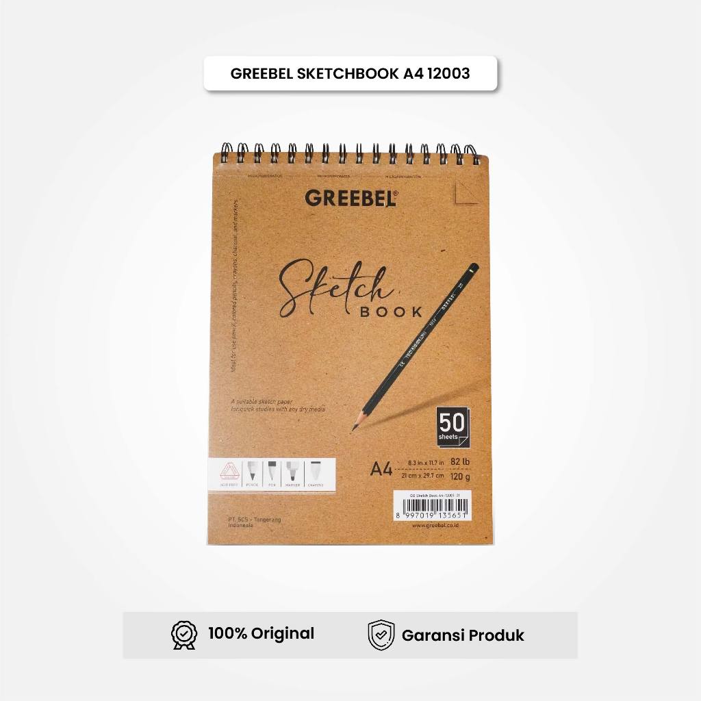 Jual GREEBEL Buku Gambar Sketch Book A4 50 Lembar (12003) Buku Sketsa ...