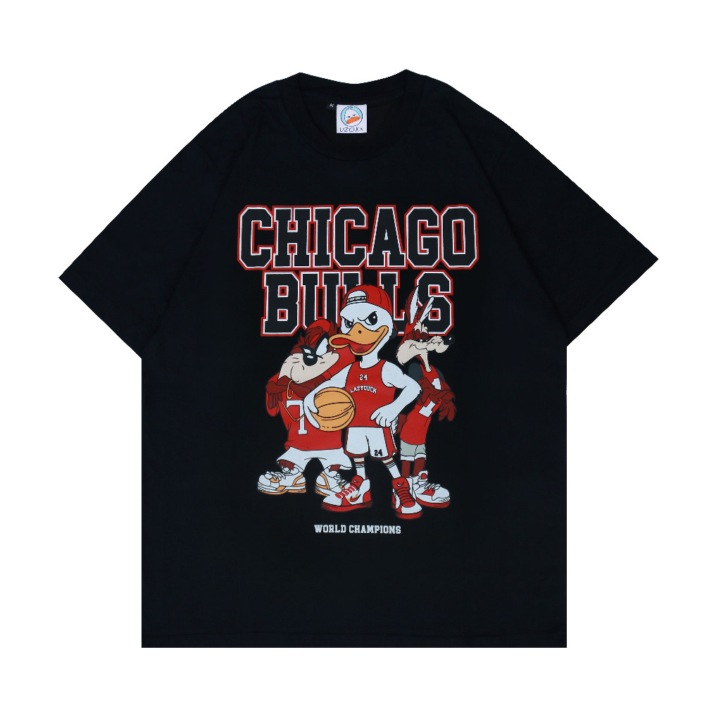 Jual LAZYDUCK Kaos Baju Chicago Bulls Team Basket Ball Unisex | Shopee ...