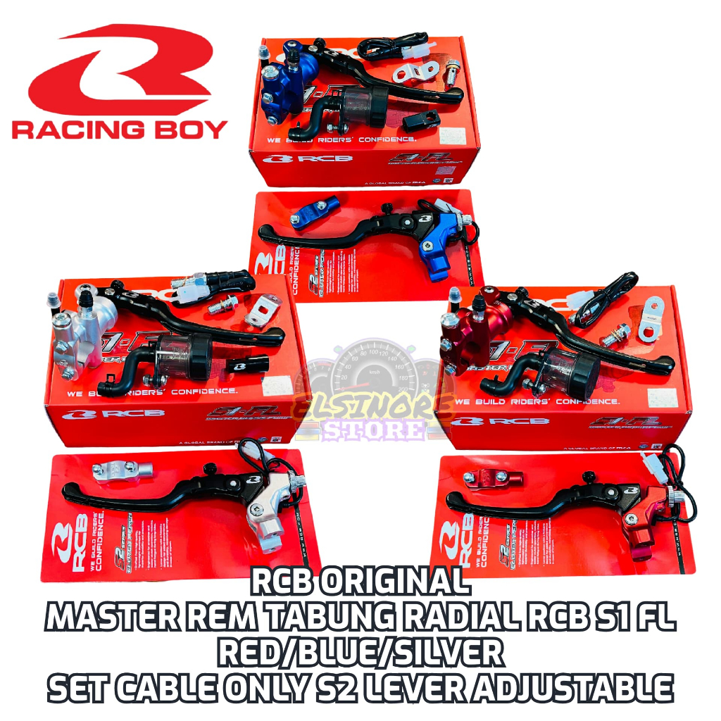 Jual MASTER REM TABUNG RCB RADIAL S1 FL 14MM SET CABLE ONLY S2 FL LEVER ...