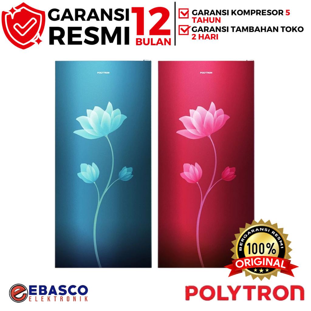 Jual POLYTRON KULKAS 1 PINTU PRB 179 B/R Kapasitas 170L Rak Tempered ...