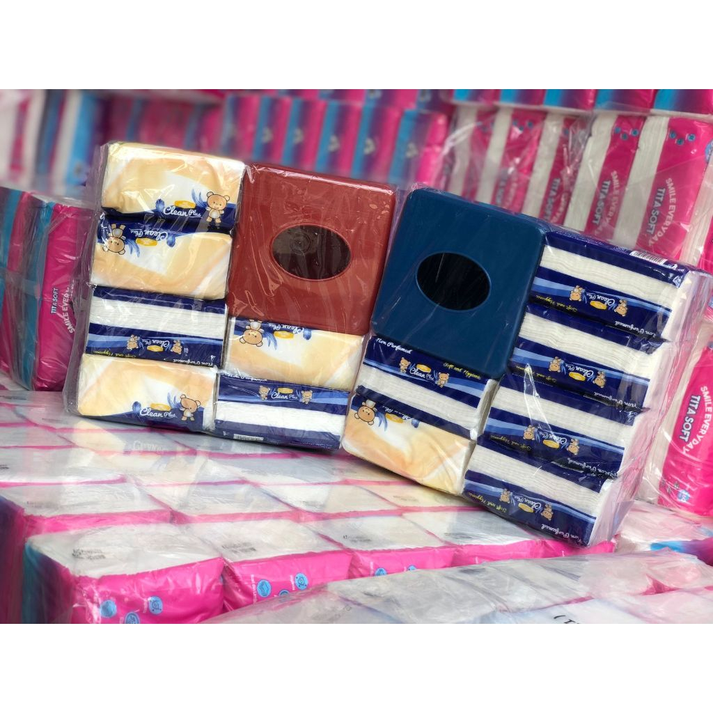 Jual [1 PACK 6PCS + FREE TEMPAT TISSUE] TISU CLEANPLUS POPUP (TISSUE ...
