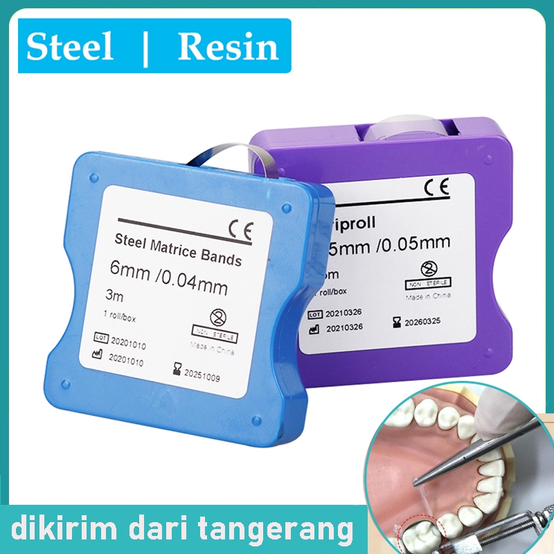 Jual Dental seluloid strip roll matrix transparan matriks mika metal ...