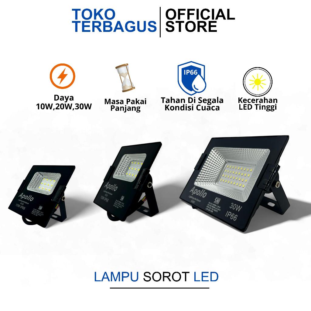 Jual Lampu Sorot LED 10 20 30 Watt IP66 LED Flood Light Outdoor Indoor Awet Super Terang ...