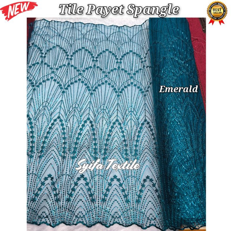 Jual NEW PROMO. Kain Tile Payet Premium Mewah / Kain Tile Payet Spangle ...