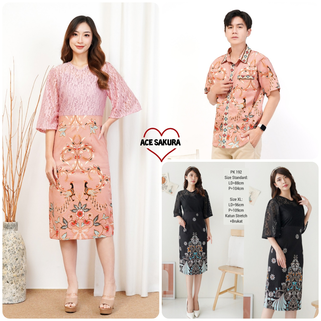 Jual DRESS BATIK ATHALIA 192 Terusan Wanita Kerja Kantor Kondangan ...