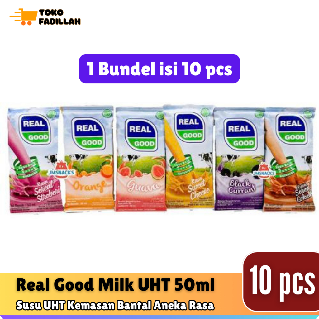 Jual Real Good Susu Bantal UHT 50ml x 10 pcs [Banded] | Shopee Indonesia