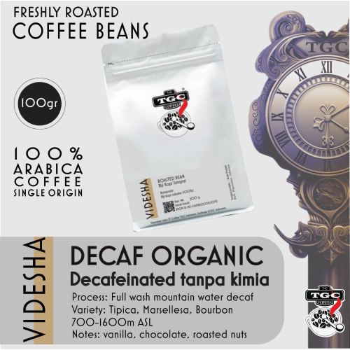 Jual Biji Kopi TGC rendah kafein, Decaf 100gr Washed, Arabica Coffee ...