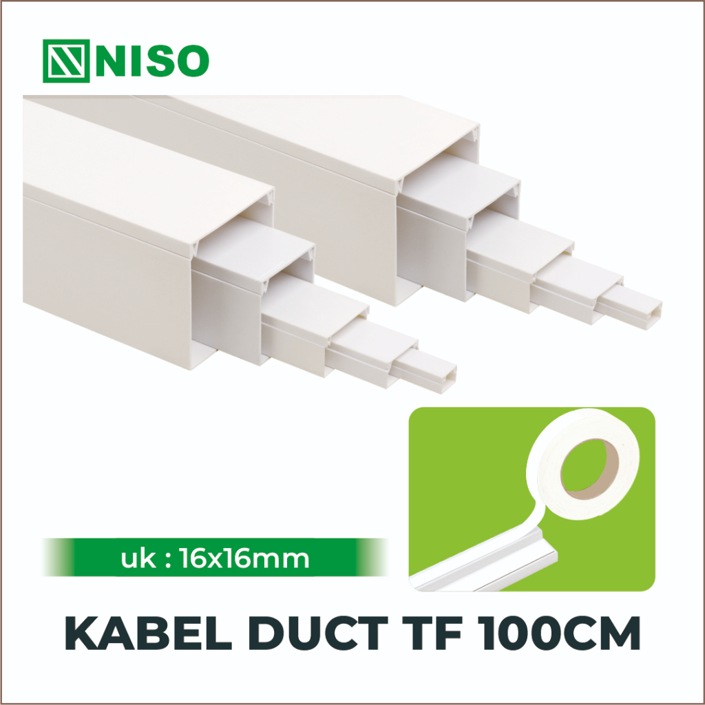 Jual KABEL DUCT DUCTING TF 100CM (16x16mm) TC PROTECTOR NISO TRAY ...
