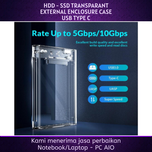 Jual CASING HARDDISK EXTERNAL HDD SSD SATA ENCLOSURE CASE 2.5" USB 3.1 ...