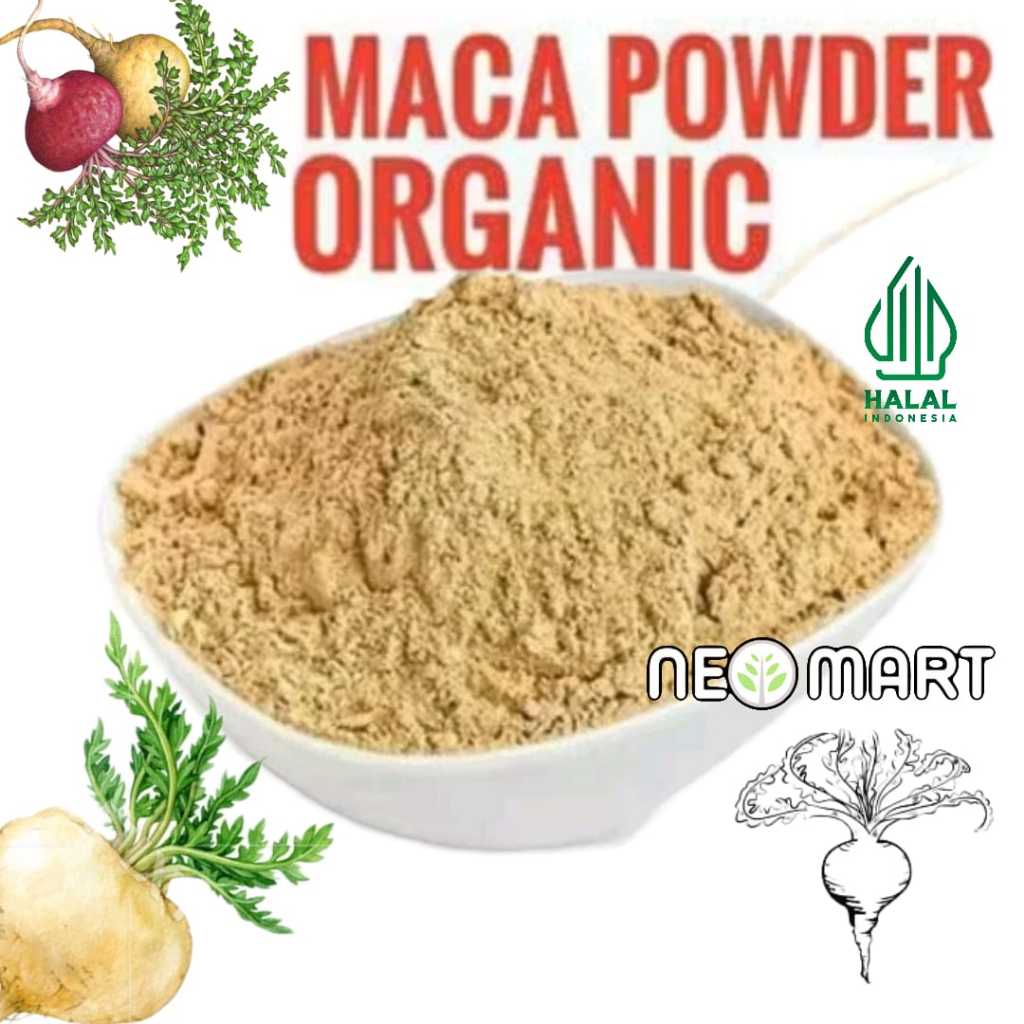 Jual Organic Maca Powder 500gr/ Peruvian Ginseng Bubuk 500gr / Maca ...