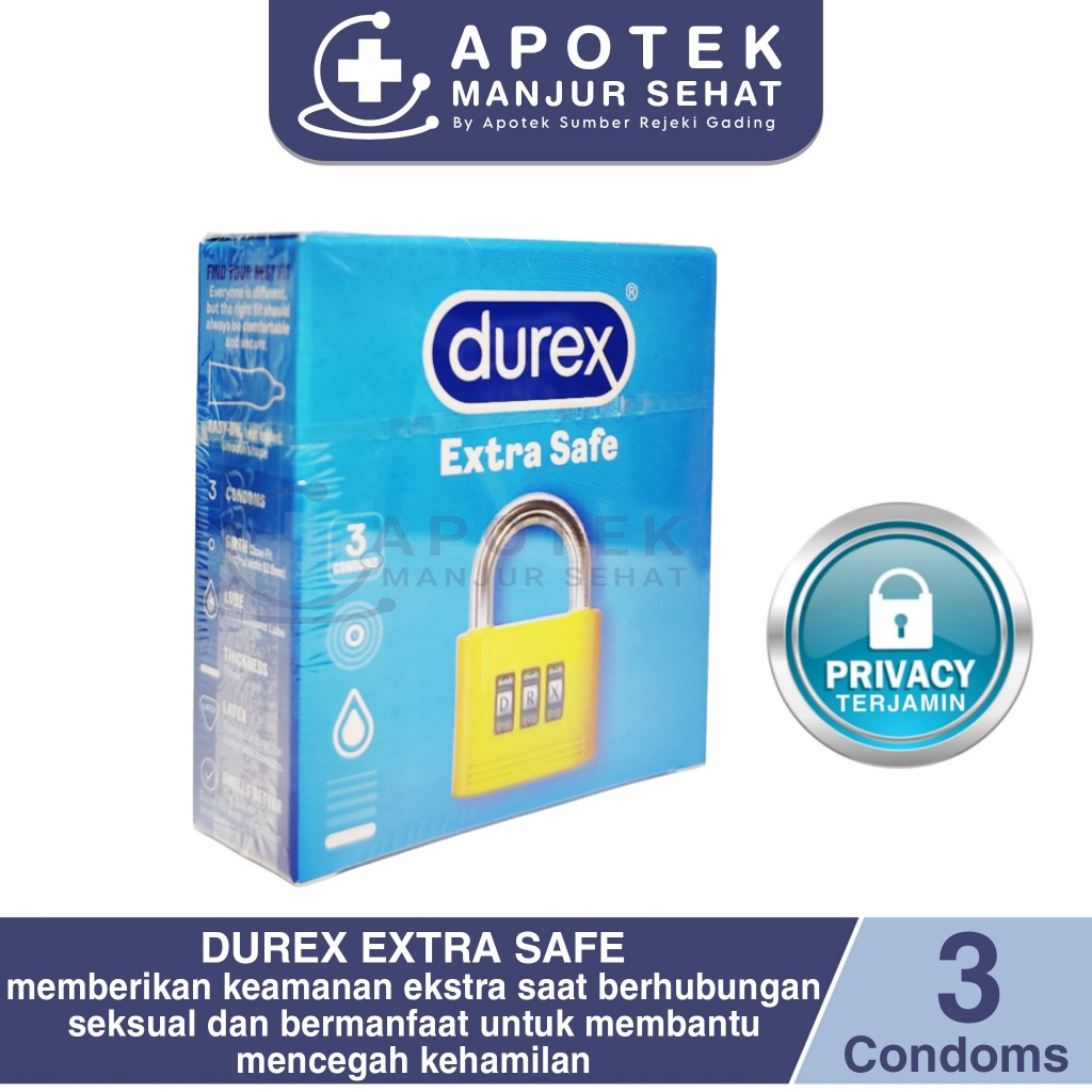 Jual Durex Extra Safe Kondom Tebal Pria Lebih Aman 3s - Condom | Shopee ...