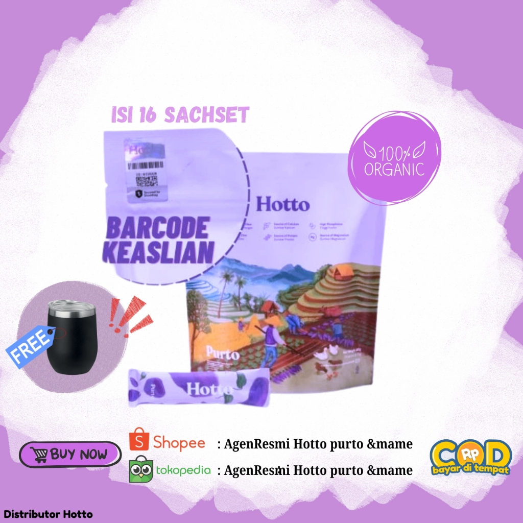 Jual HOTTO PURTO 1 POUNCH ISI 16 SACHET | HARGA AGEN RESMI 295.000 100% ...