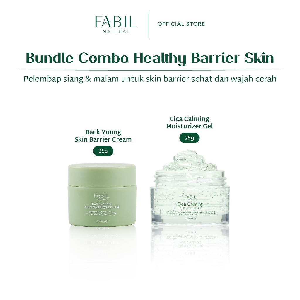 Jual [New Bundle] Fabil Combo Glow Skin Barrier Cream + Cica ...