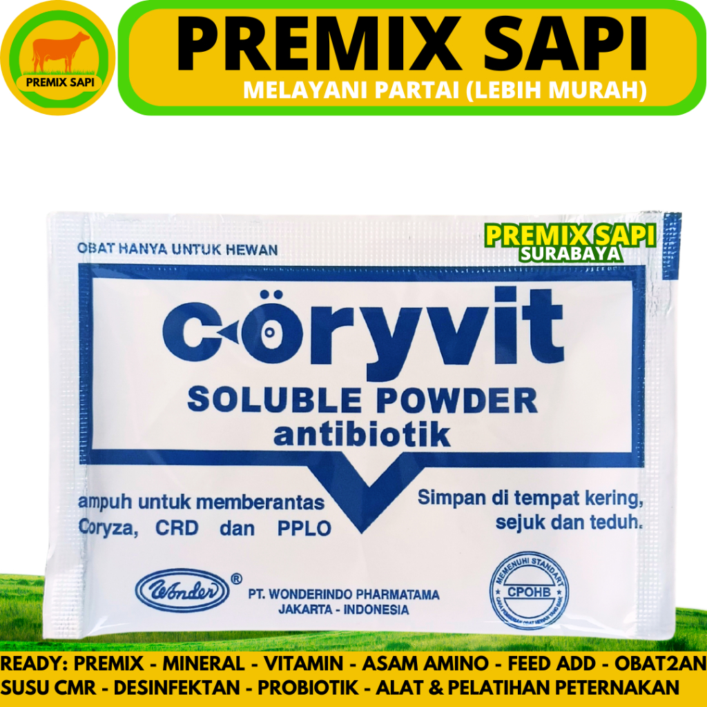 Jual CORYVIT SERBUK POWDER 10 GRAM - Antibiotik Obat Burung Ayam ...