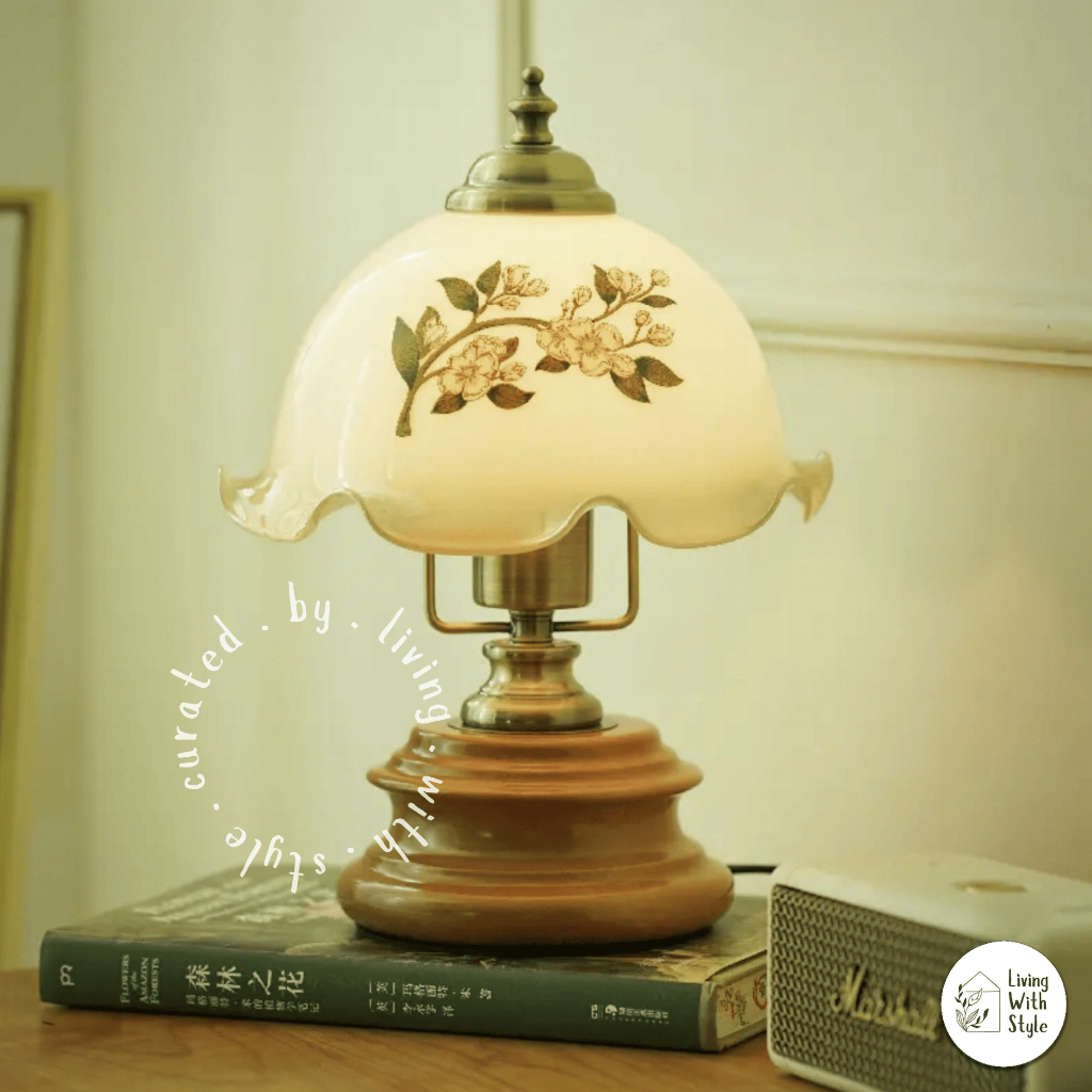 Jual Living With Style - Cassia Brown Premium Vintage Table Lamp ...