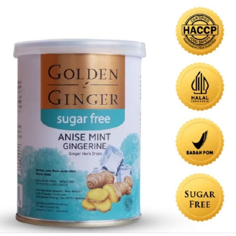 Jual permen jahe golden ginger sugar free anise mint 100 gr | Shopee ...