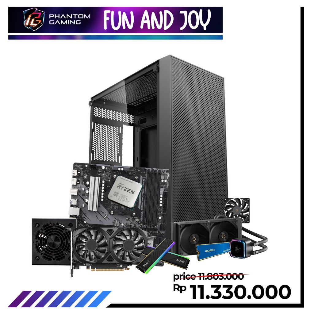 Jual ASROCK PHANTOM GAMING PC RAKITAN JOY AND FUN VER 1 - AMD RYZEN 7 ...