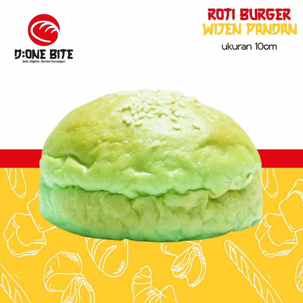 Jual Roti burger wijen pandan variant 3 & 6 - termurah dishopee ...