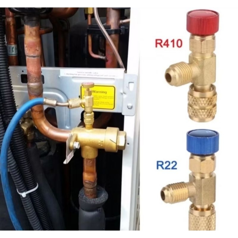 Jual CHARGING VALVE R410 R32 R22 | ADAPTOR NEPEL R410 R32 R22 | Shopee Indonesia