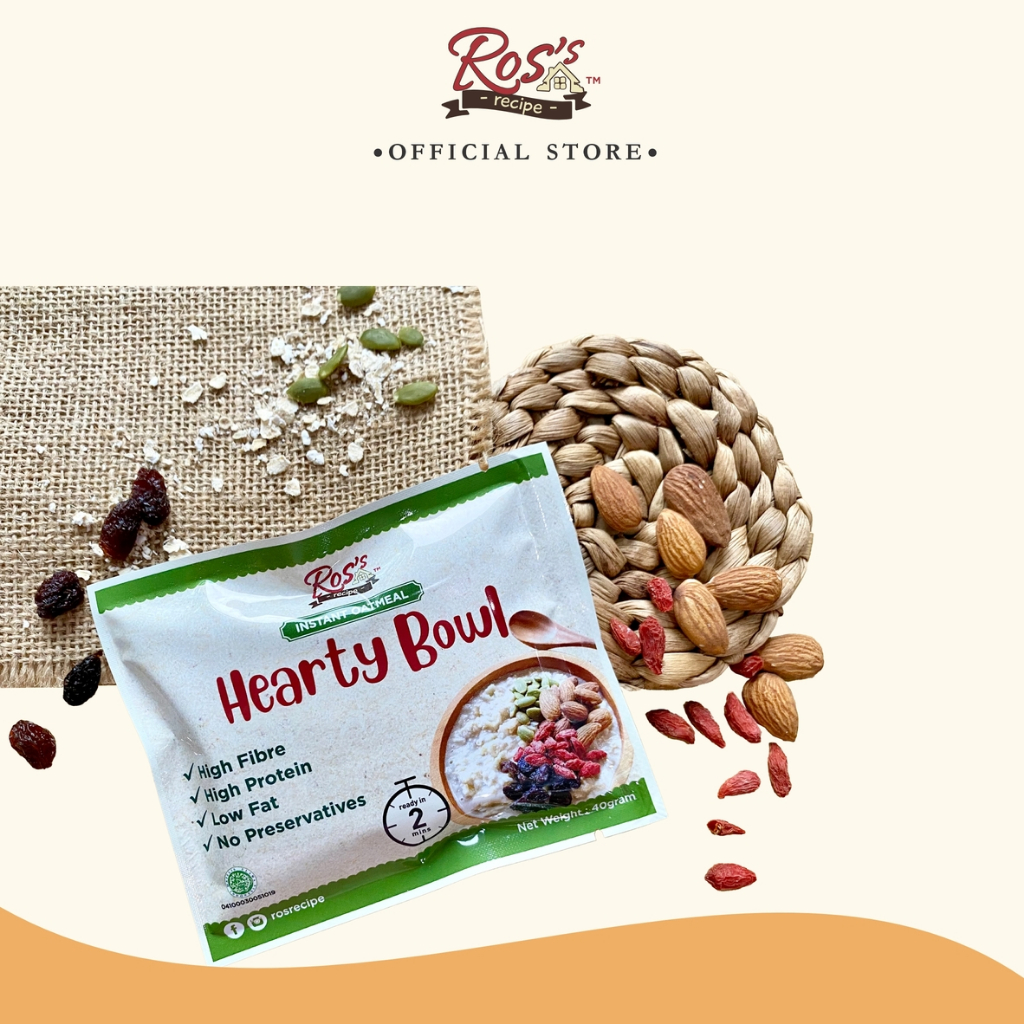 Jual Ros Recipe Instant Oatmeal Hearty Bowl 40gr (Single) | Shopee ...