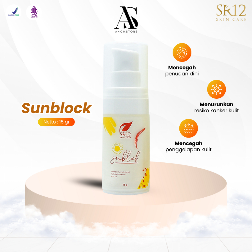 Jual Sunblock SR12 SPF 30++ Pelindung Sinar Matahari Mencegah Penuaan ...