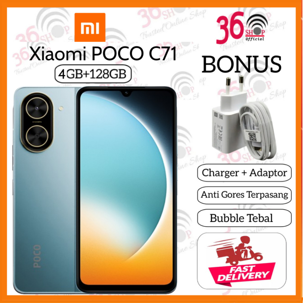 Jual Xiaomi Poco C71 4GB+128GB - Camera 32MP - Baterai 5200mAh - Garansi Resmi 1 Tahun | Shopee ...