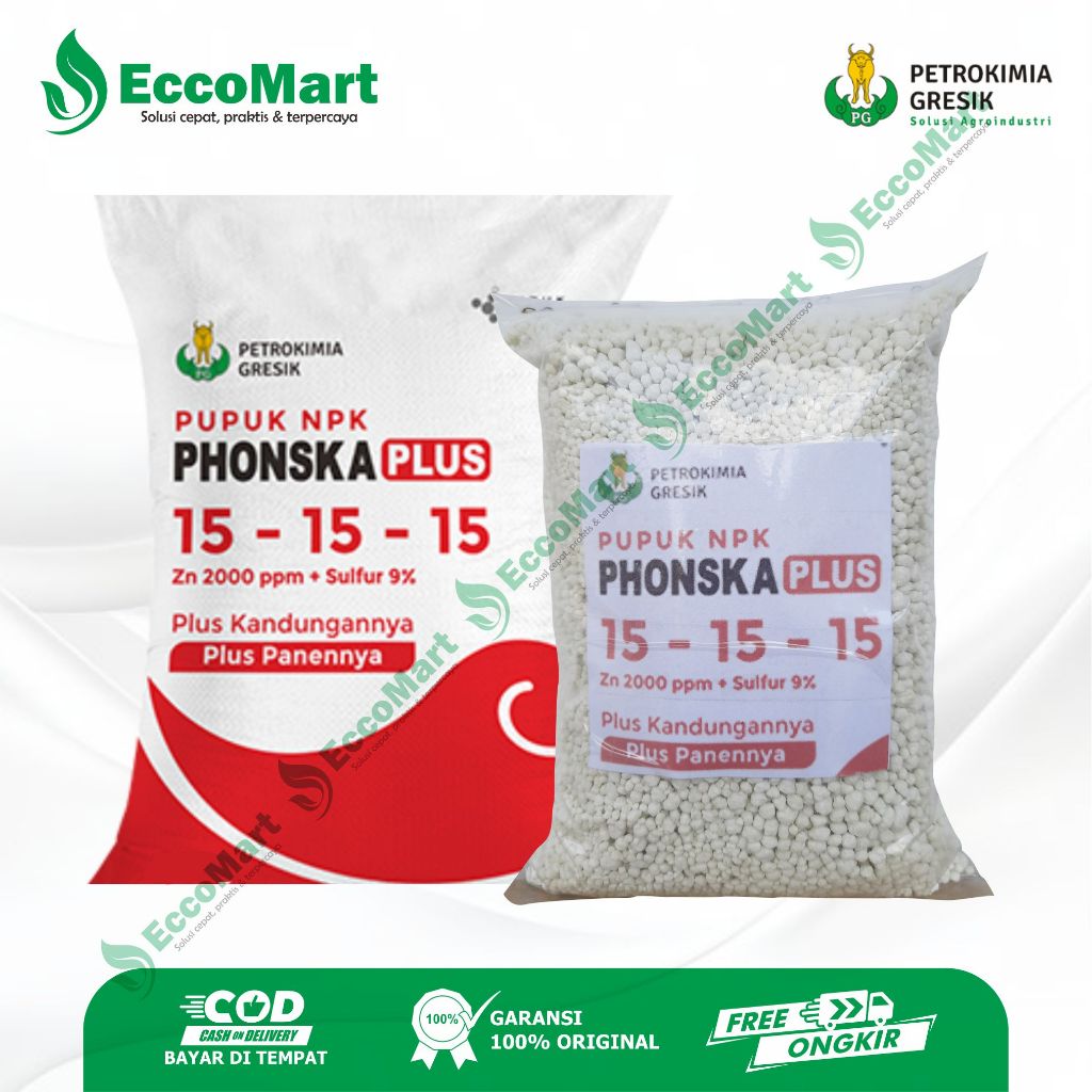 Jual PUPUK NPK PHONSKA PLUS 15 15 15 Kemasan Repack 1 Kg | Shopee Indonesia