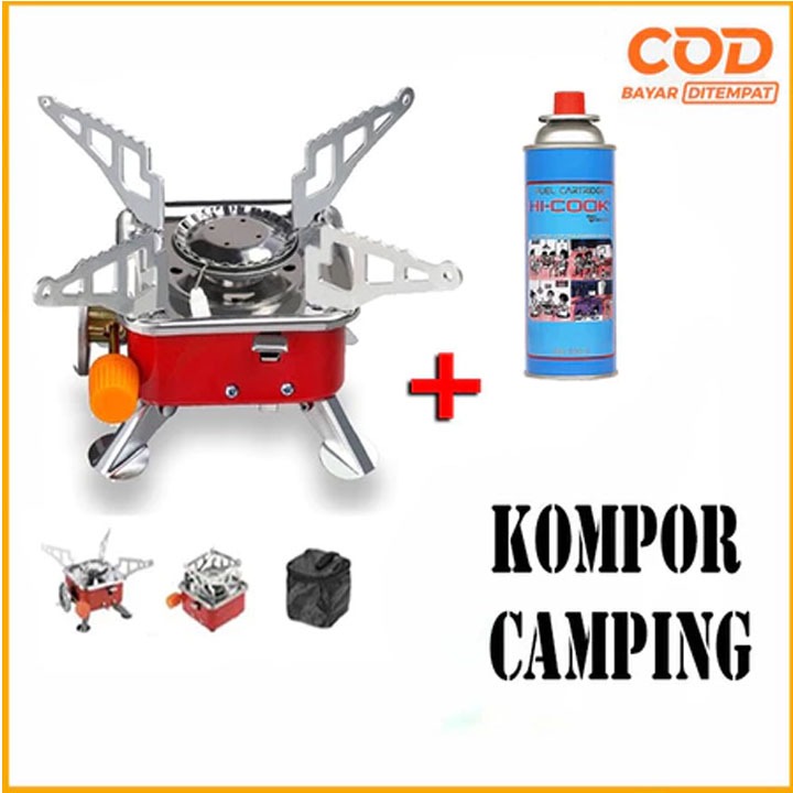 Jual PAKET Kompor Camping Gas Model Kotak Mini + GAS Kaleng Portabel ...