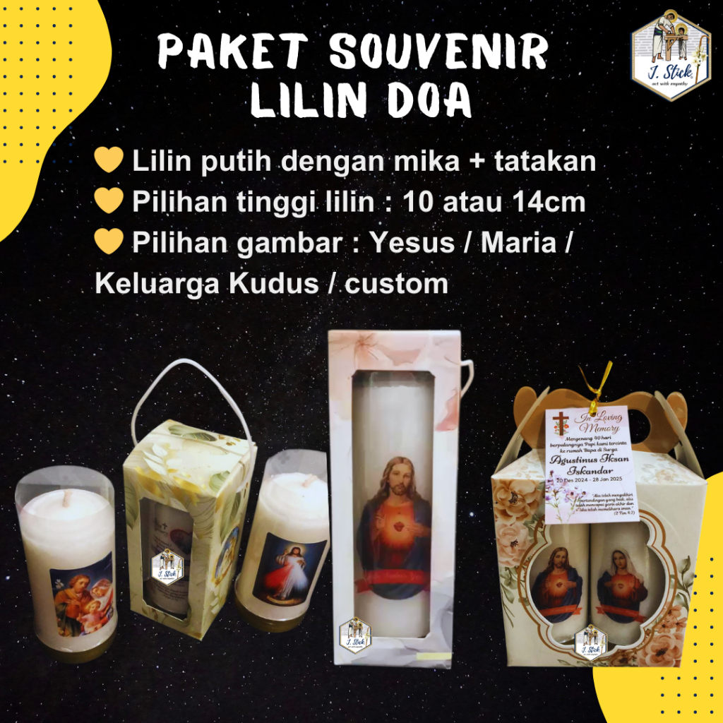 Jual SOUVENIR, HADIAH ROHANI PAKET LILIN DOA GAMBAR ROHANI | Shopee ...