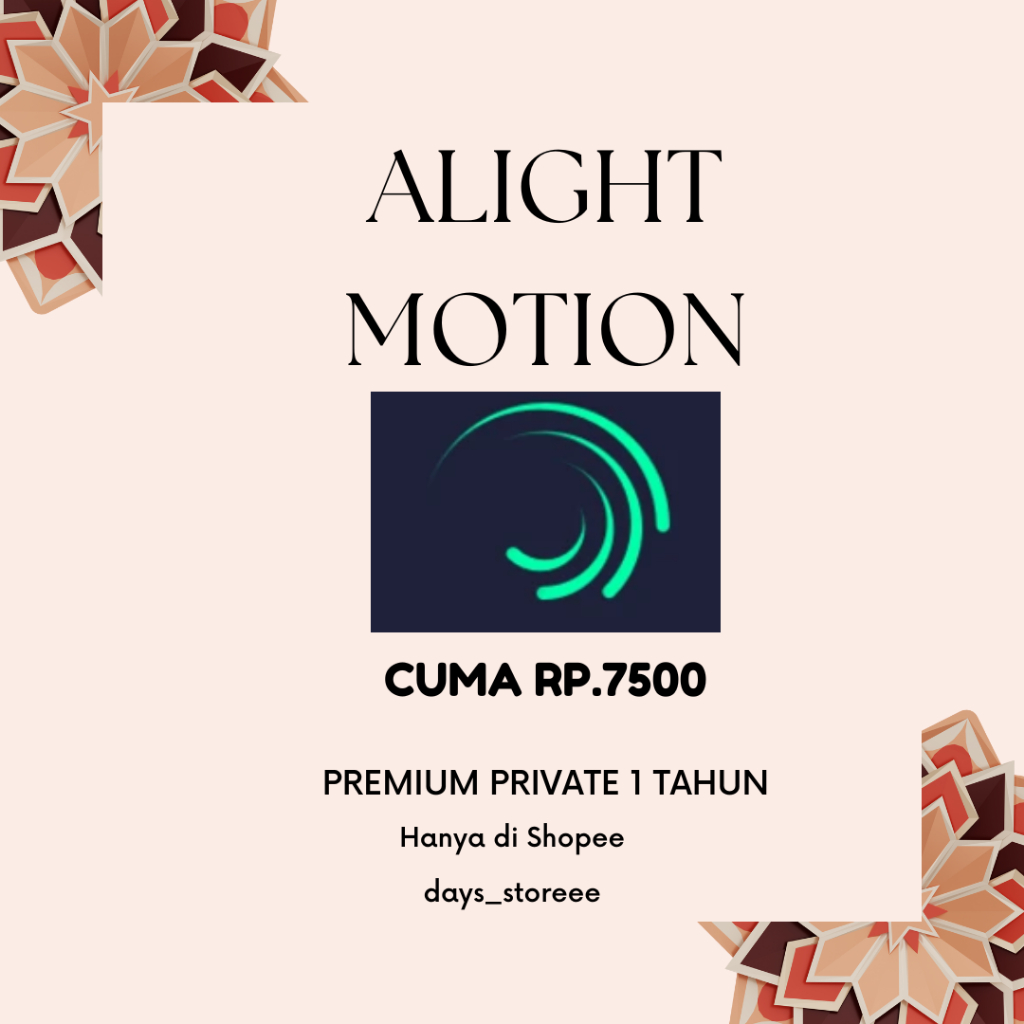 Jual Alight Motion Premium 1 Tahun | Shopee Indonesia