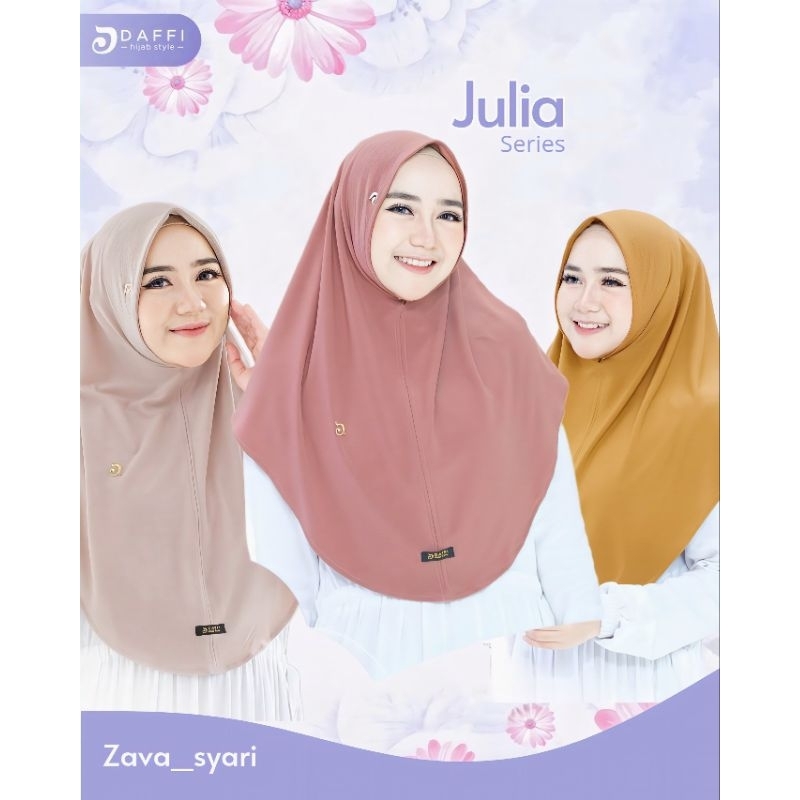 Jual JULIA DAFFI HIJAB INSTAN NON PAD JILBAB SIMPEL GOLD LOGO DAFFI ...