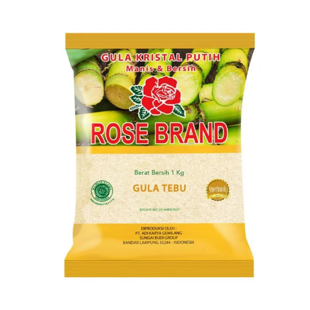 Jual Gula Kemasan Merk Rose Brand Warna Kuning dan Warna Hijau Kemasan ...